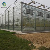 China Agricultural 120km/H 10.8m Multi Span Glass Greenhouse for sale