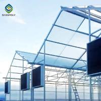 China Heat Resistance Skeleton 12m Flower Polycarbonate Greenhouse for sale
