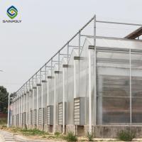 China Exhibition Multi Span Polycarbonate Plastic Greenhouse for sale