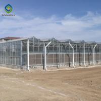 China Agricultural 120km/H 12m 10.8m Glass Multi Span Greenhouse for sale