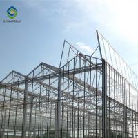 China Fruits 0.4KN/M2 4m Height Commercial Glass Greenhouse for sale