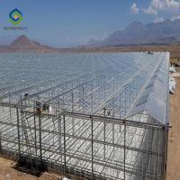 China Fruits 0.4KN/M2 4m Height Commercial Glass Greenhouse for sale