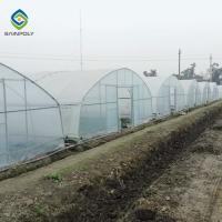 China 10m Plastic Single Tunnel Greenhouse Uv Resistant Clear Sheeting for sale