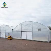China Plastic Multi Span Greenhouse Saw Tooth Roof Ventilation for sale