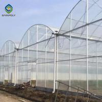 China Plastic Multi Span Greenhouse Saw Tooth Roof Ventilation for sale