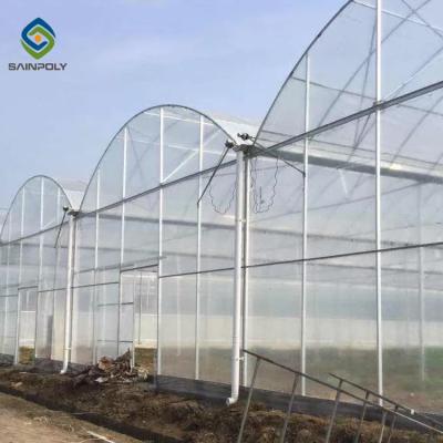 China Plastic Multi Span Greenhouse Saw Tooth Roof Ventilation for sale