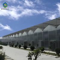 China 10.8m Polycarbonate Aluminium Greenhouse With Dome Roof Customized for sale