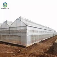 China Saw Tooth Roof Vents Span Plastic Film Greenhouse For Tropical Climate for sale