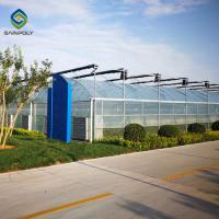 China Flowers Planting Clear Film 9m Multi Span Greenhouse Sturdy Stable for sale