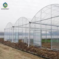 China Agricultural Polytunnel Polyethylene Plastic Sheeting Greenhouse Multi Span for sale