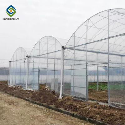 China Agricultural Polytunnel Polyethylene Plastic Sheeting Greenhouse Multi Span for sale
