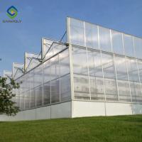 China 120km/H Multi Span Polycarbonate Aluminium Greenhouse With Irrigation System for sale