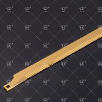 China 18mm TiN Coated Toothed Blade Serrated Blade For Film Plastic Packing for sale
