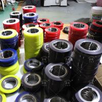 China Bonded Rubber Rings For Slitting Line PU Rubber Steel Metal Boned Spacer for sale