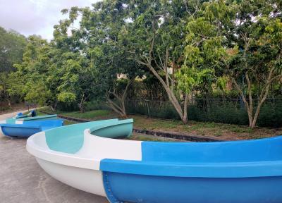 China Multi Lane Type Spiral Fiberglass Water Slides Customized for sale