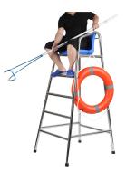 China Durable 304 Stainless Steel Swimming Pool Lifegurd Chair for sale