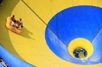 China Aqua Park Equipment , Colorful Fiberglass Water Slide for Giant Aqua Park / customized Water park Slide for sale
