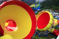 China Exciting Aqua Park Equipment Fiberglass Water Slide For Aqua Parks for sale