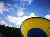China Aqua Park Equipment , Colorful Fiberglass Water Slide for Giant Aqua Park / customized Water park Slide for sale