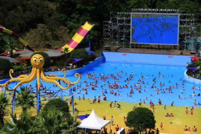 China 11m / 8m Height High Speed Slide, 5 Riders Fiberglass Water Slides Water Park Equipment for sale