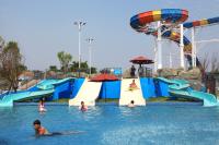 China Customized 3 Riders Kids' Water Slides Aqua Park Equipment , Pink / Orange / Blue for sale