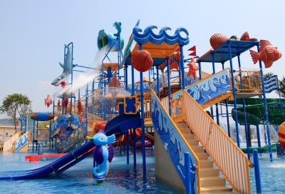 China Fiberglass Aqua Playground Equipment, Big Water House For Family Fun Customs for sale
