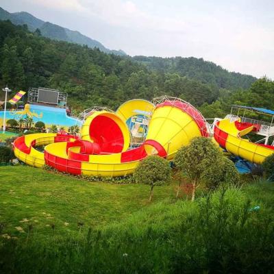 China Safety Fiberglass Backward Tantrum Valley For Aqua Park / Industrial Water Slide for sale