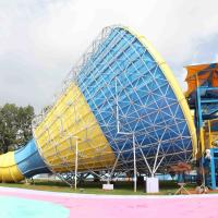 China Colorful Outside Fiberglass Adult Water Slide 14.6m Platform Height In Themed Park for sale