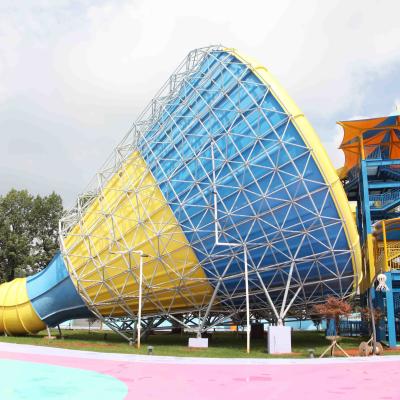 China Colorful Outside Fiberglass Adult Water Slide 14.6m Platform Height In Themed Park for sale