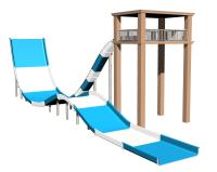 China Outdoor Fiberglass Aqua Park Equipment For 4 - 6 Persons Per Time for sale