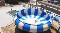 China 16m Space Bowl Water Slide Red / Yellow Aqua Park Construction for sale