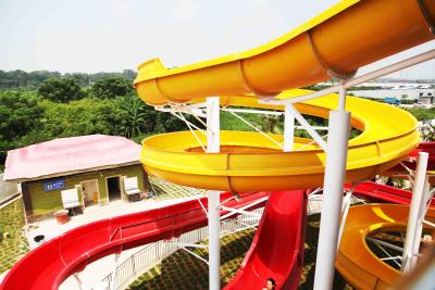 China Fun Outdoor Adult Fiberglass Water Slides CE , Customized Length for Water Park for sale