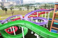 China Exciting Waterpark Equipment / Fiberglass Water Slides With 304 Stainless Steel Screw for sale