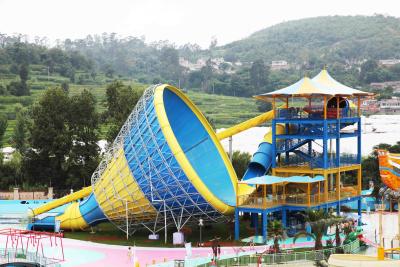 China Customized Fiberglass Water Slides for Family / Aqua Play Water Park for sale