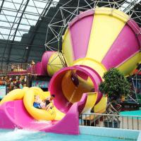 China Comercial Fiberglass Indoor Water Play Small Slide / Water Park Ride 100m3/Hr Water for sale