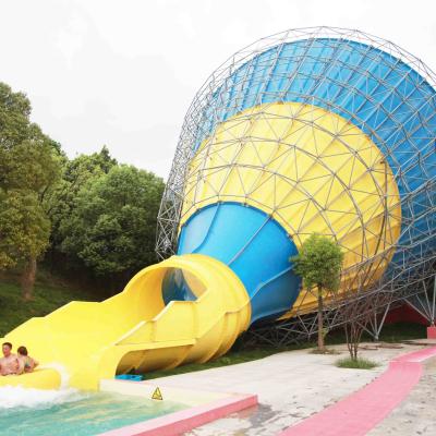 China Big Tornado Fiberglass Pool Slides , High Capicity Family Water Slide Games for sale