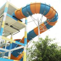 China Galvanized Carbon Steel Tornado Slide For Aqua Park / Fiberglass Water Park Equipment for sale