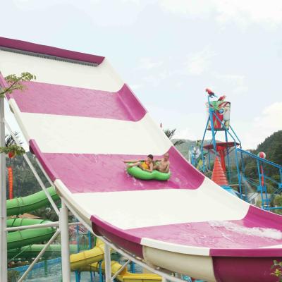 China Outdoor Custom Water Slides , Amusement Park Boomerang Aqua Slide For 2 People for sale