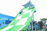 China Large Aqua Park Equipment Fast Water Slide For Double Interactive Water Fun for sale