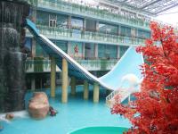 China Funny Fiberglass Water Slides Aqua Park Equipment Customized 1 Year Warranty for sale