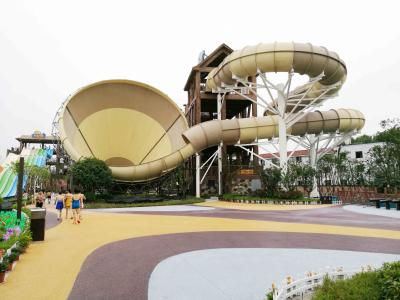 China Tornado Fiberglass Commercial Family Water Slide For Water Park , 42*70m Floor space for sale