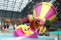 China Indoor Fiberglass Aqua Park Equipment 2 Persons Water World Water Slide for sale