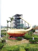 China Big Water Park Commercial Fiberglass Water Slides ,  Fiberglass Pool Slide for sale