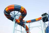 China Galvanized Carbon Steel Aqua Slides for Waterpark Project , Pool Water Slide for sale