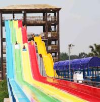 China Oragne Outdoor Water Slides Common Aqua Park Facility With Raft Slide for sale