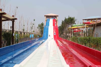 China 4 Lanes GRP Custom Water Slides / Amusement Park Water Slides for Adults for sale