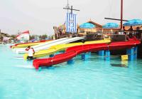China Customized Children Water Slides Amusement Park Games With Galvanized Steel Support for sale