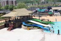 China Customized Children Water Slides Amusement Park Games With Galvanized Steel Support for sale