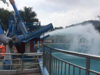 China Commercial Aqua Park Equipment Thrilling Cannon Ball 25-7m³ Floor Space for sale