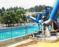 China Commercial Aqua Park Equipment Thrilling Cannon Ball 25-7m³ Floor Space for sale